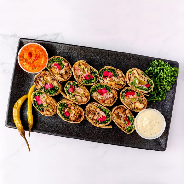 Chicken Shawarma Saj Rolls - Flaming Stove - Toronto